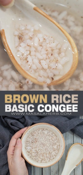 Basic Brown Rice Congee Recipe (Rice Gruel)