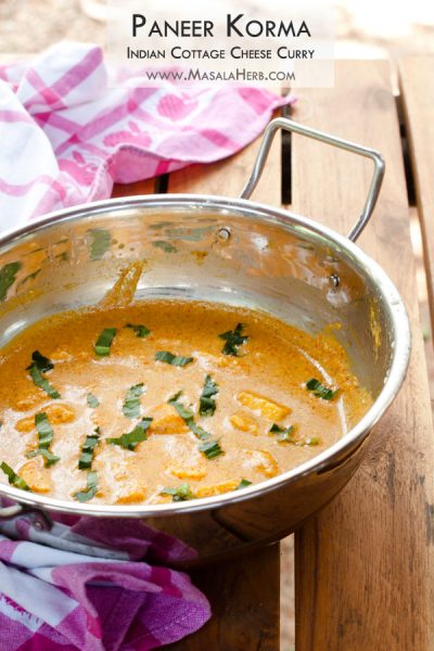 Paneer Korma Curry Recipe | Masalaherb.com