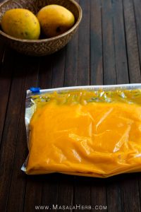 How to make and store Mango Pulp + Mango Pulp Recipe Ideas Uses ...