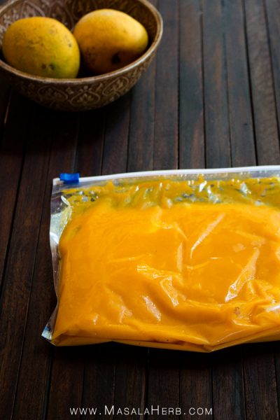 How to make and store Mango Pulp + Mango Pulp Recipe Ideas Uses ...