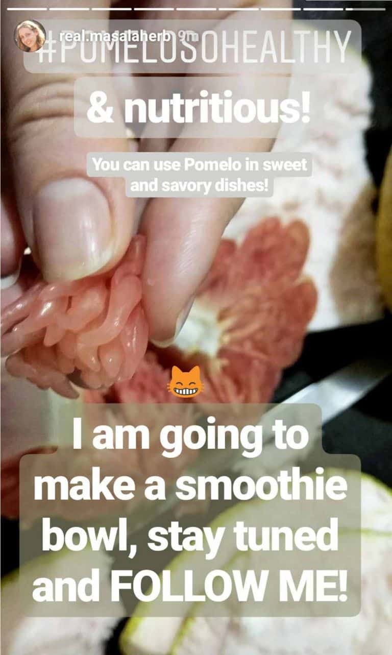 Pomelo Fruit Smoothie Bowl & How to prepare Pomelo 🍊