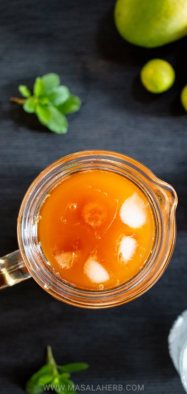 Fresh Mango Iced Tea [real flavors] | Masala Herb