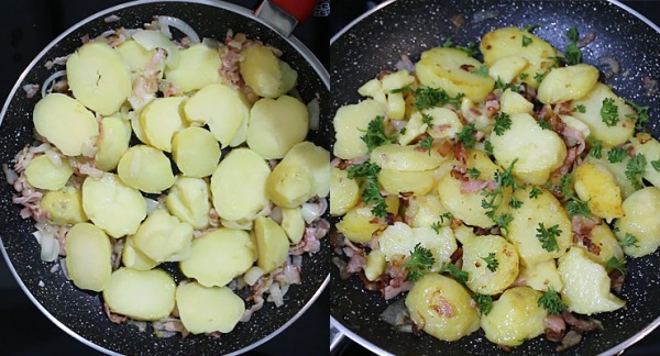 Bratkartoffeln: German Fries with Bacon