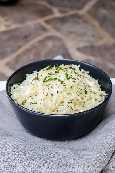 German Coleslaw Recipe (Krautsalat) | MasalaHerb.com