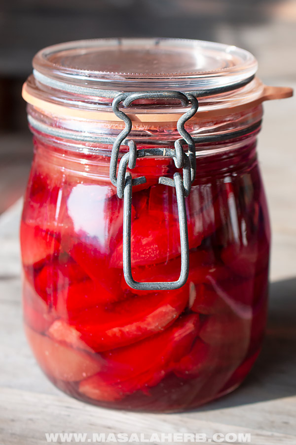 Home Canned Plums Recipe (water bath canning) | MasalaHerb.com