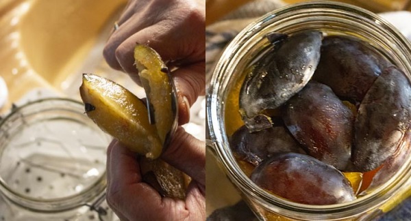 Home Canned Plums Recipe (water bath canning) | MasalaHerb.com
