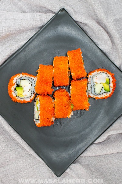 Boston Roll Sushi Recipe (+VIDEO) | MasalaHerb.com