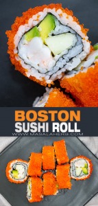 Boston Roll Sushi Recipe (+VIDEO) | MasalaHerb.com
