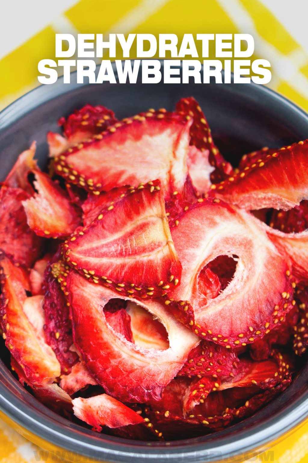 Dehydrated Strawberries in the Dehydrator