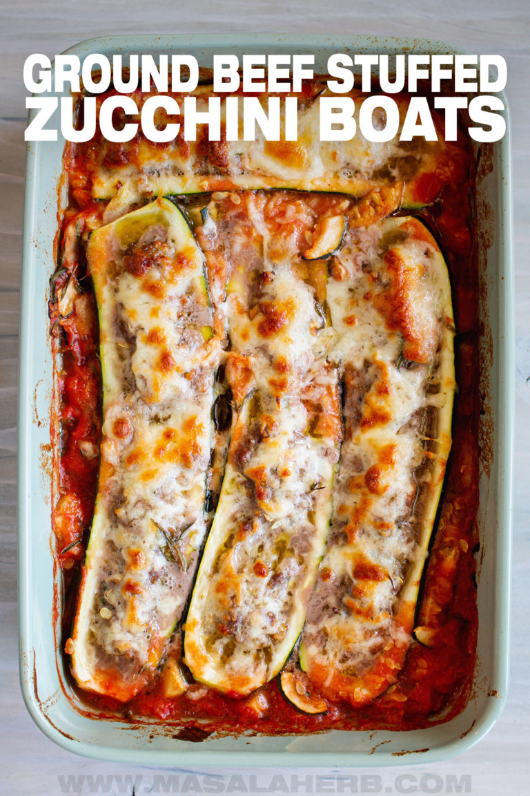Ground Beef Stuffed Zucchini Boats Recipe