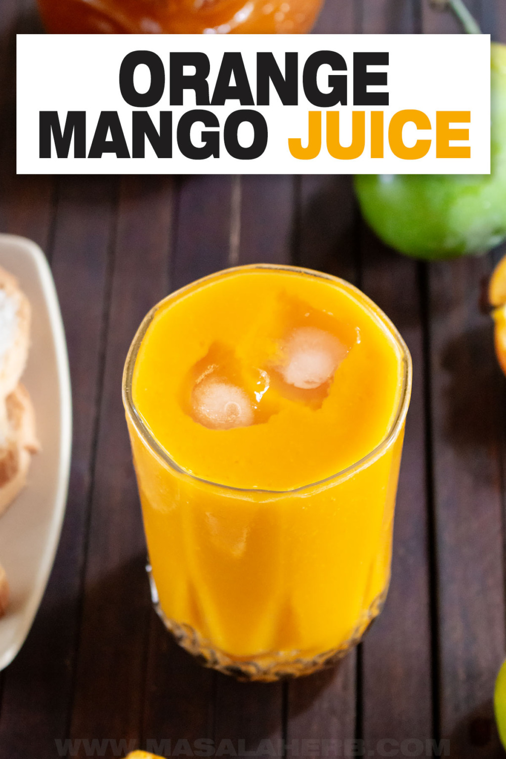 Orange Mango Juice with Fresh Fruits | Masala Herb