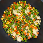 Fried Rice with Frozen Vegetables