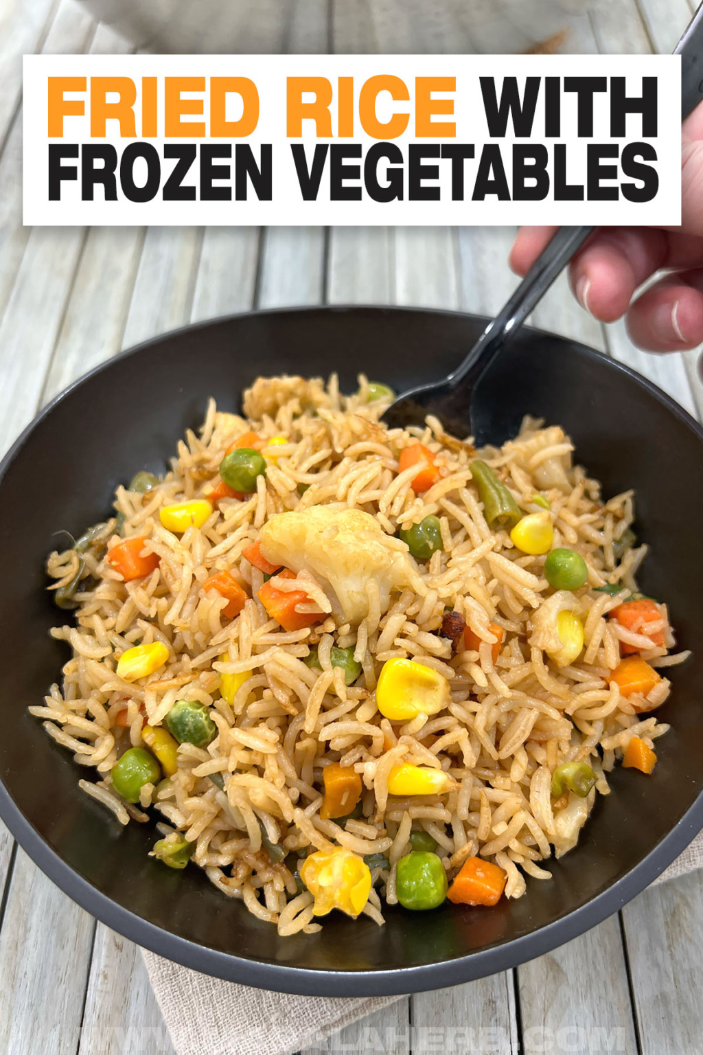 Fried Rice with Frozen Vegetables