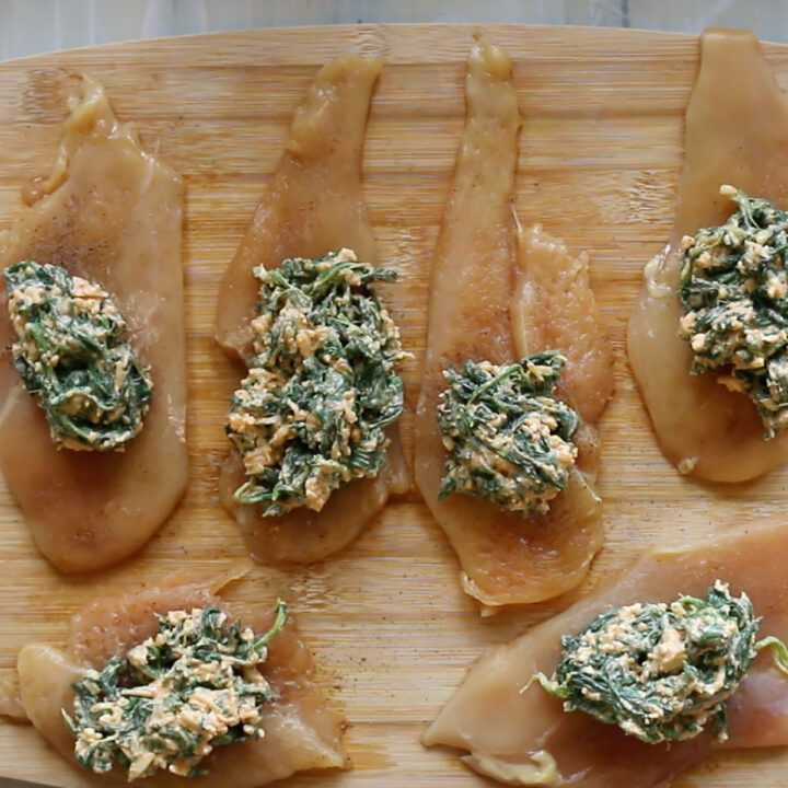 Spinach Cream Cheese Chicken Roulade (Ballotine)