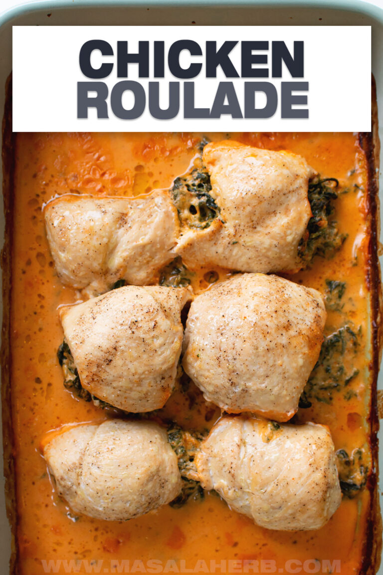 Spinach Cream Cheese Chicken Roulade (Ballotine)