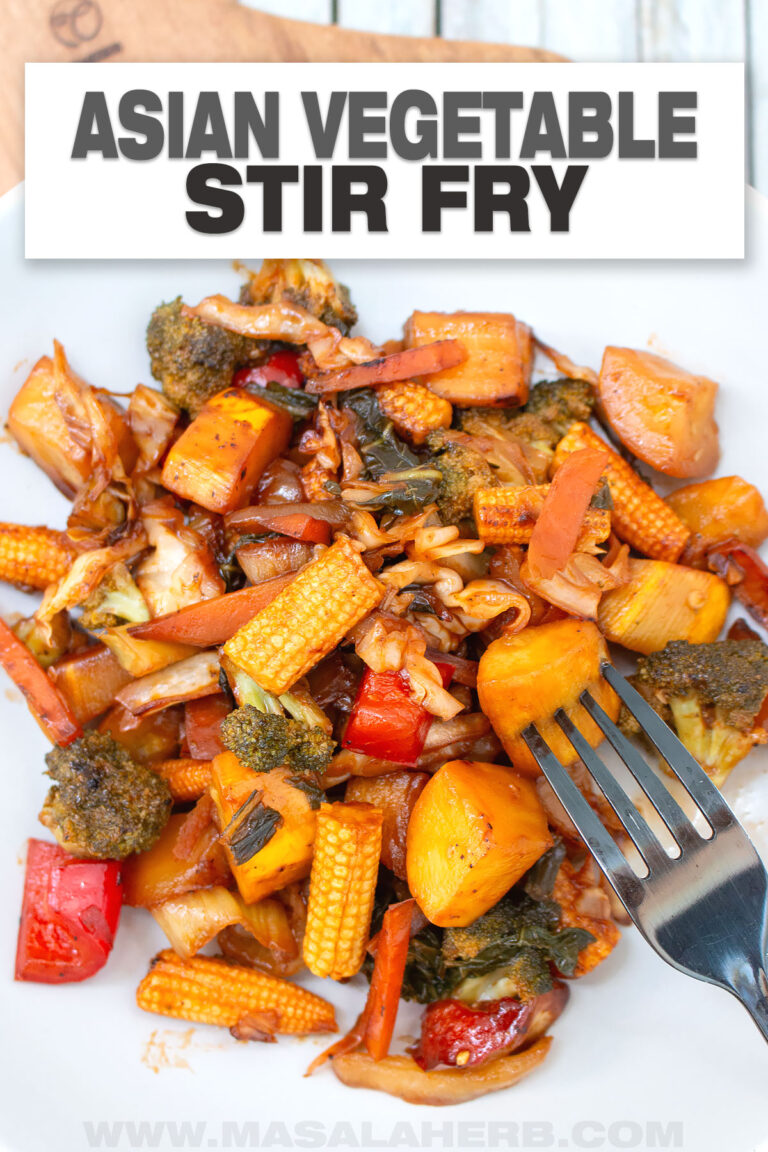 Asian Vegetable Stir Fry with Fresh Vegetables and Sauce