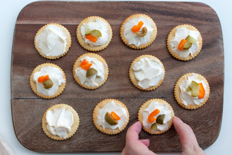 Creamy Cheese Topped Crackers