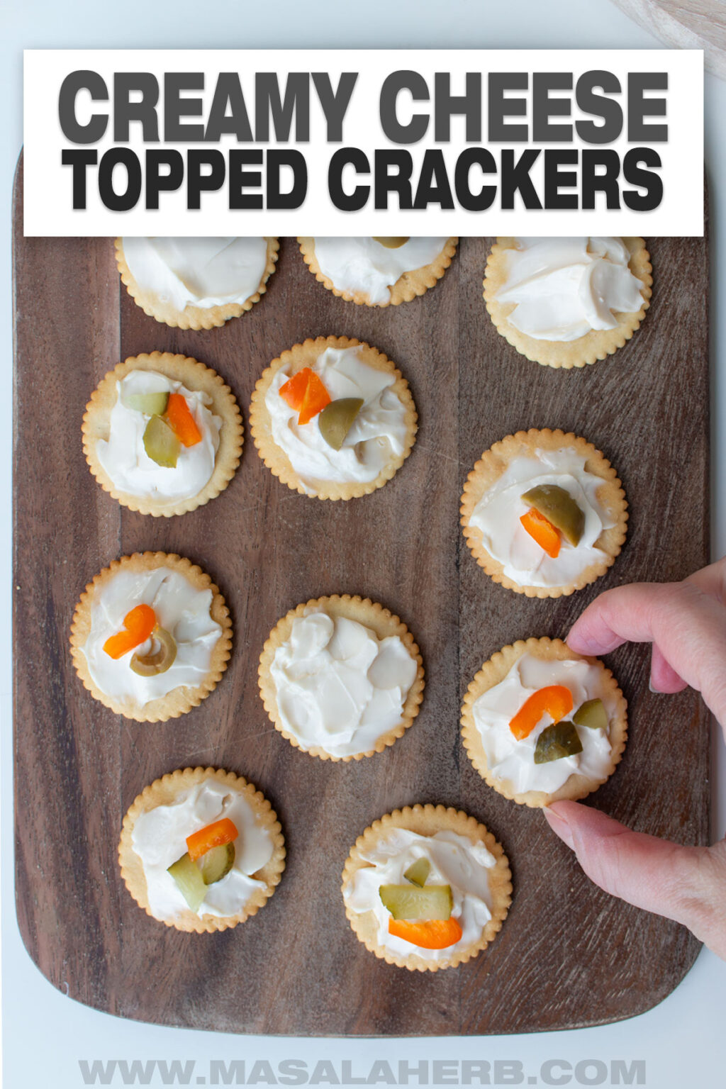 Creamy Cheese Topped Crackers