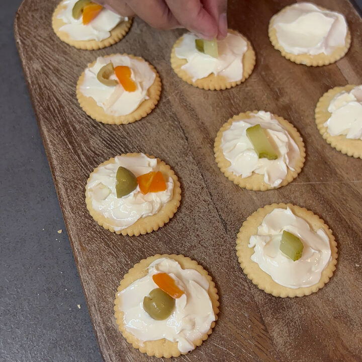 Creamy Cheese Topped Crackers