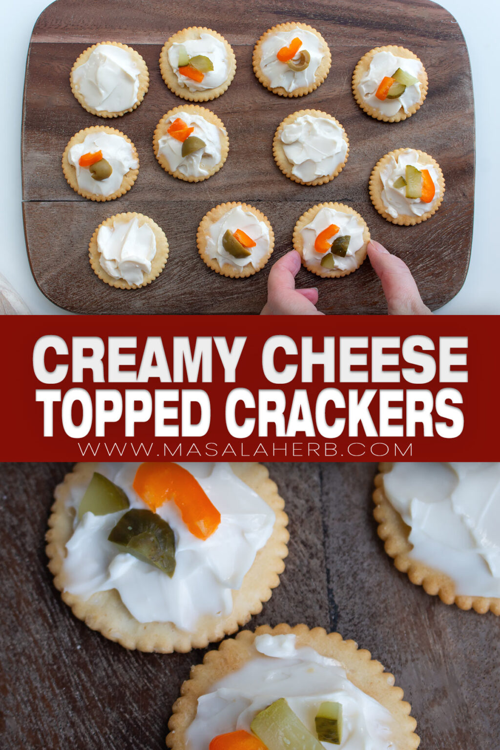 Creamy Cheese Topped Crackers