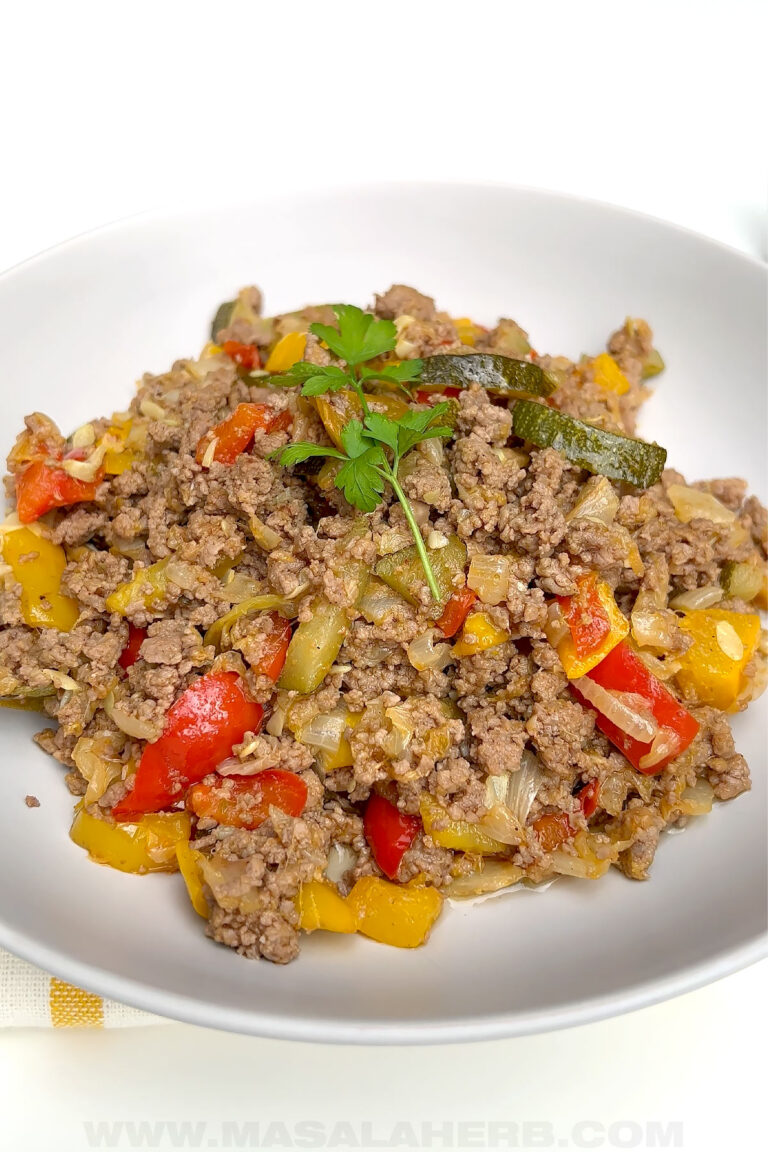 One Pan Ground Beef and Mixed Vegetables
