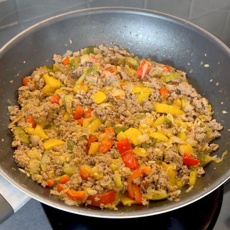 One Pan Ground Beef and Mixed Vegetables