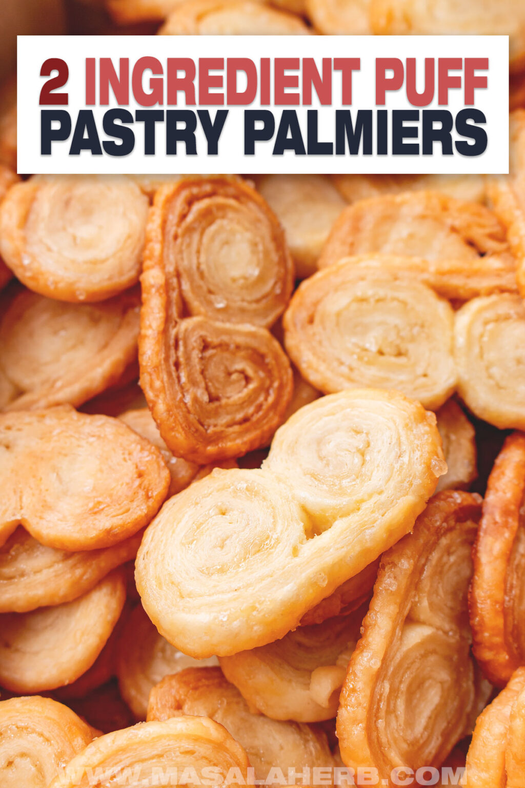 2 Ingredient Puff Pastry Palmier Cookies