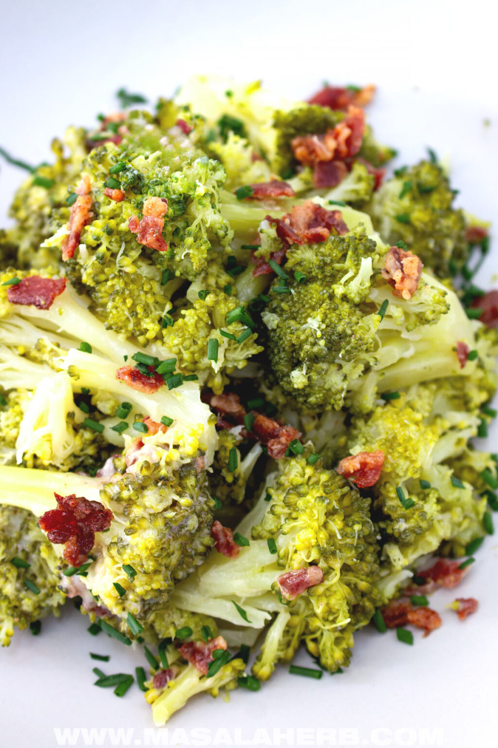 Warm Broccoli Salad with Bacon and Vinaigrette