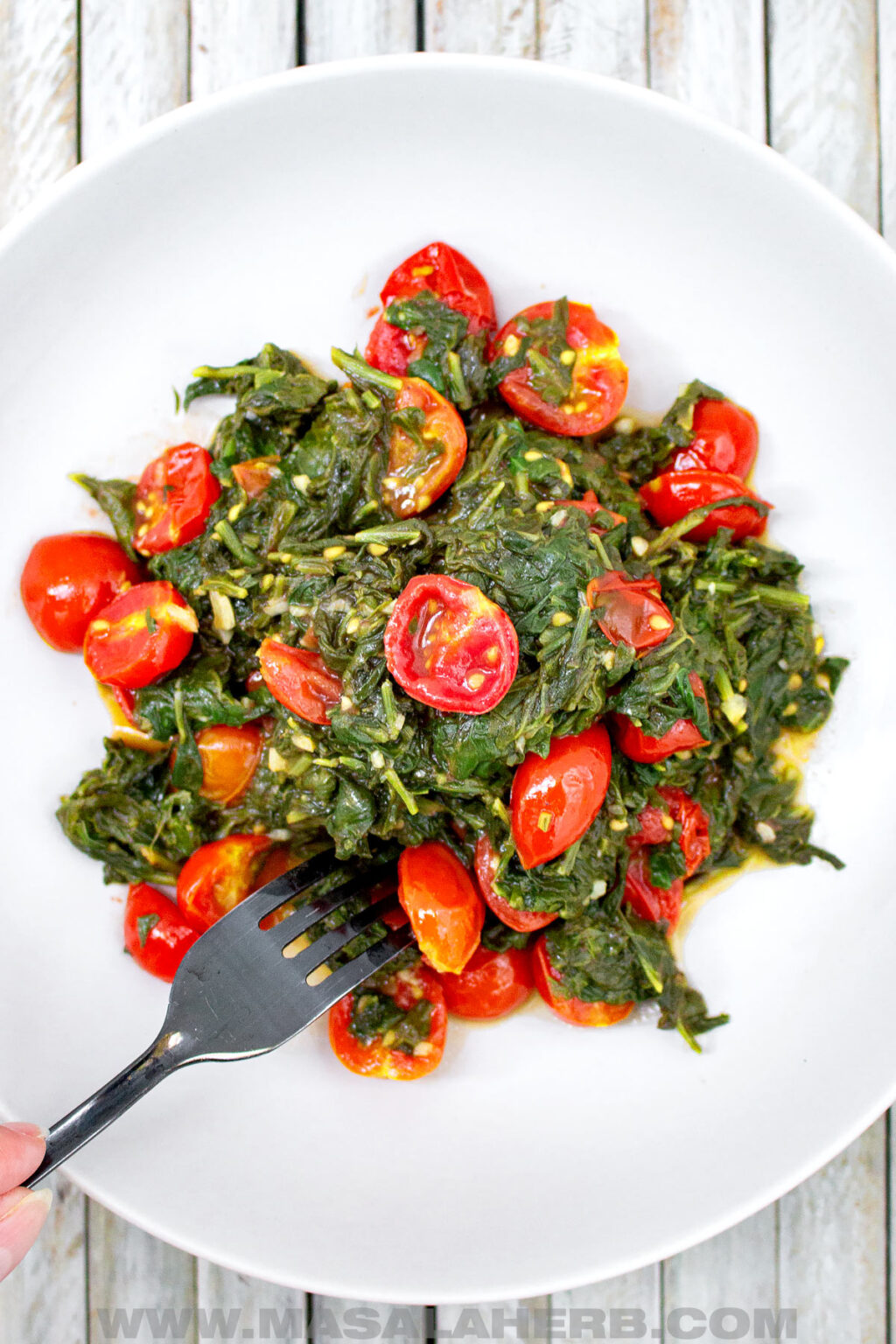 Sauteed Tomatoes And Spinach