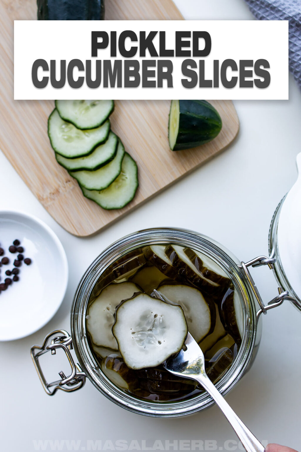 10 Minute Pickled Cucumber Slices (Refrigerator)