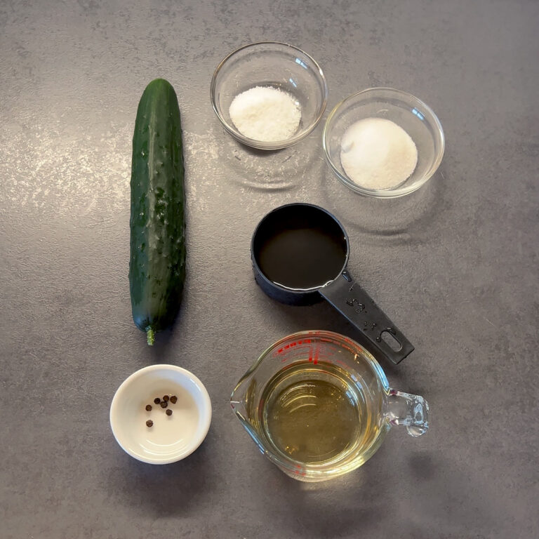 10 Minute Pickled Cucumber Slices (Refrigerator)