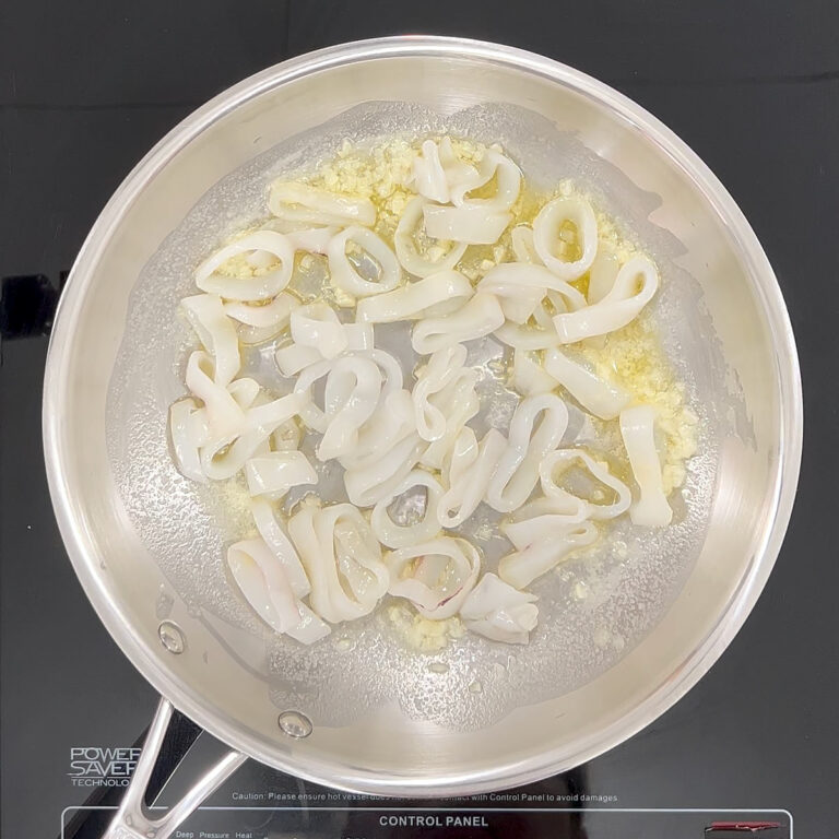 Butter Garlic Pan-Fried Calamari Rings (Squids)