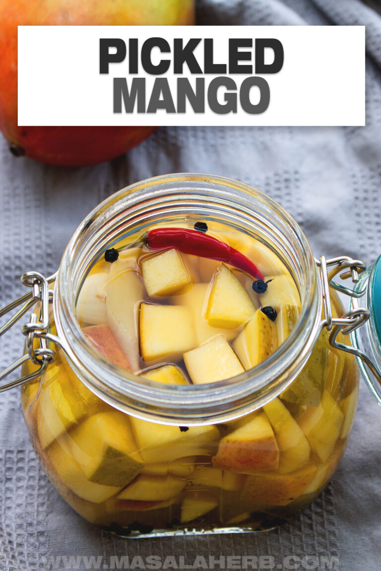 10 Minute Pickled Mango (Refrigerator)