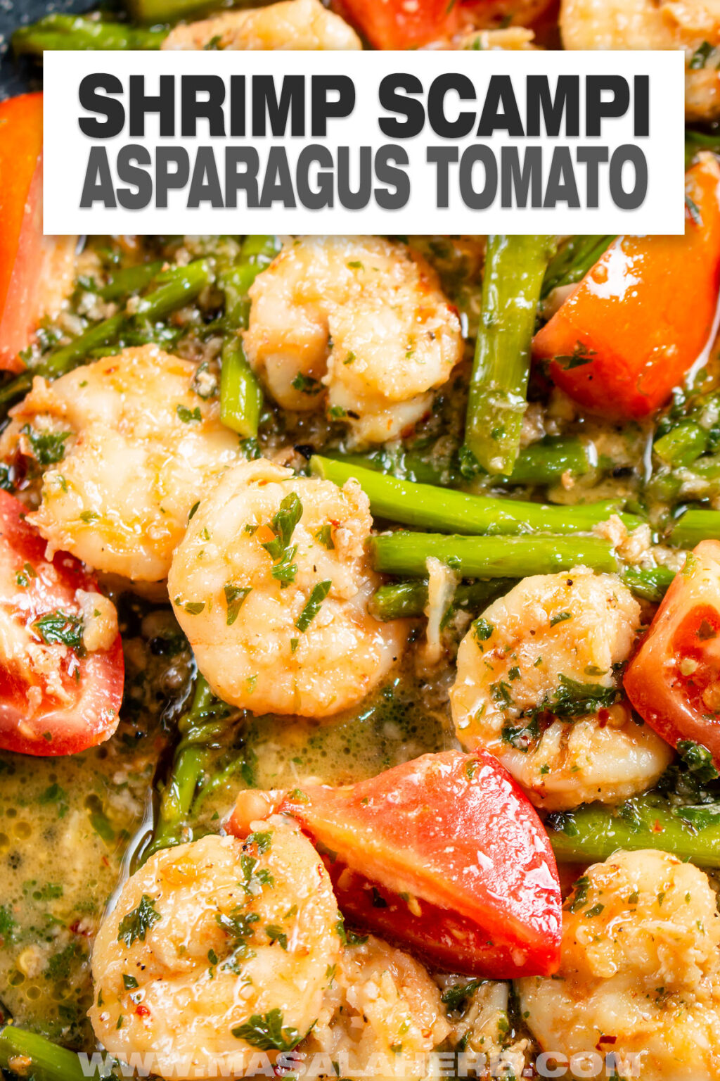 Shrimp Scampi with Asparagus and Tomato